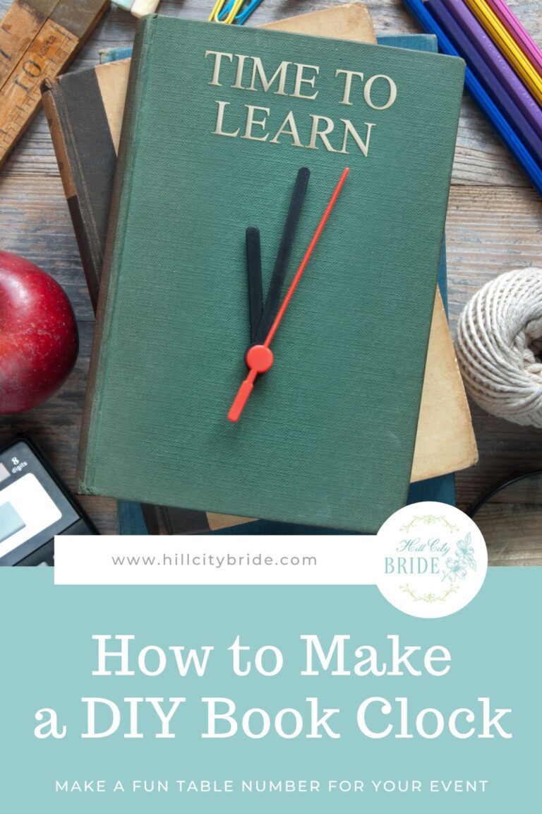 How to Make a Vintage Book Clock Table Number