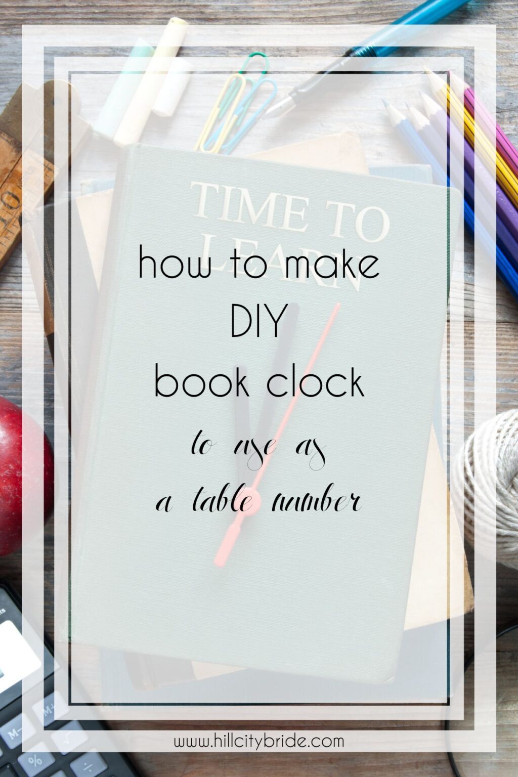 How to Make a Vintage Book Clock Table Number
