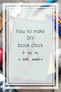 How to Make a Vintage Book Clock Table Number