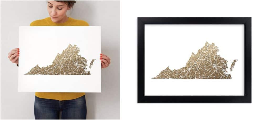 5 Double Duty Wall Art Maps for Your Wedding & Home | Hill City Bride