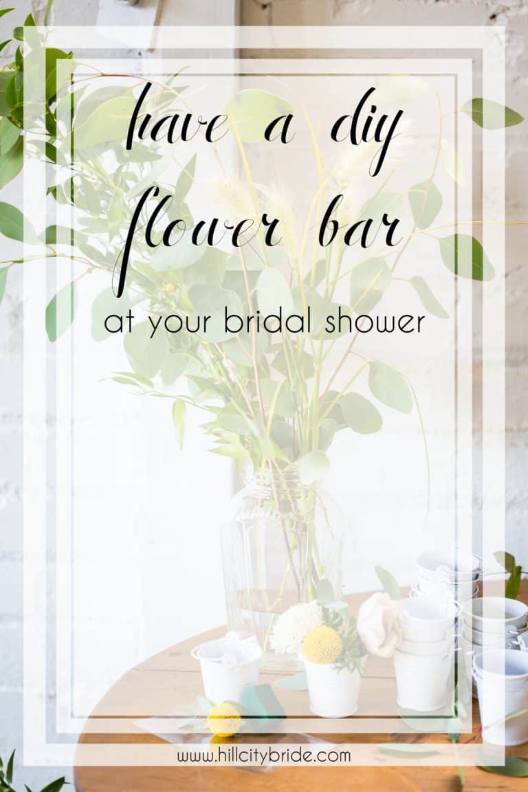 Create a DIY Flower Bar - Bridal Shower Style! | Pop-up Flower Bar Ideas