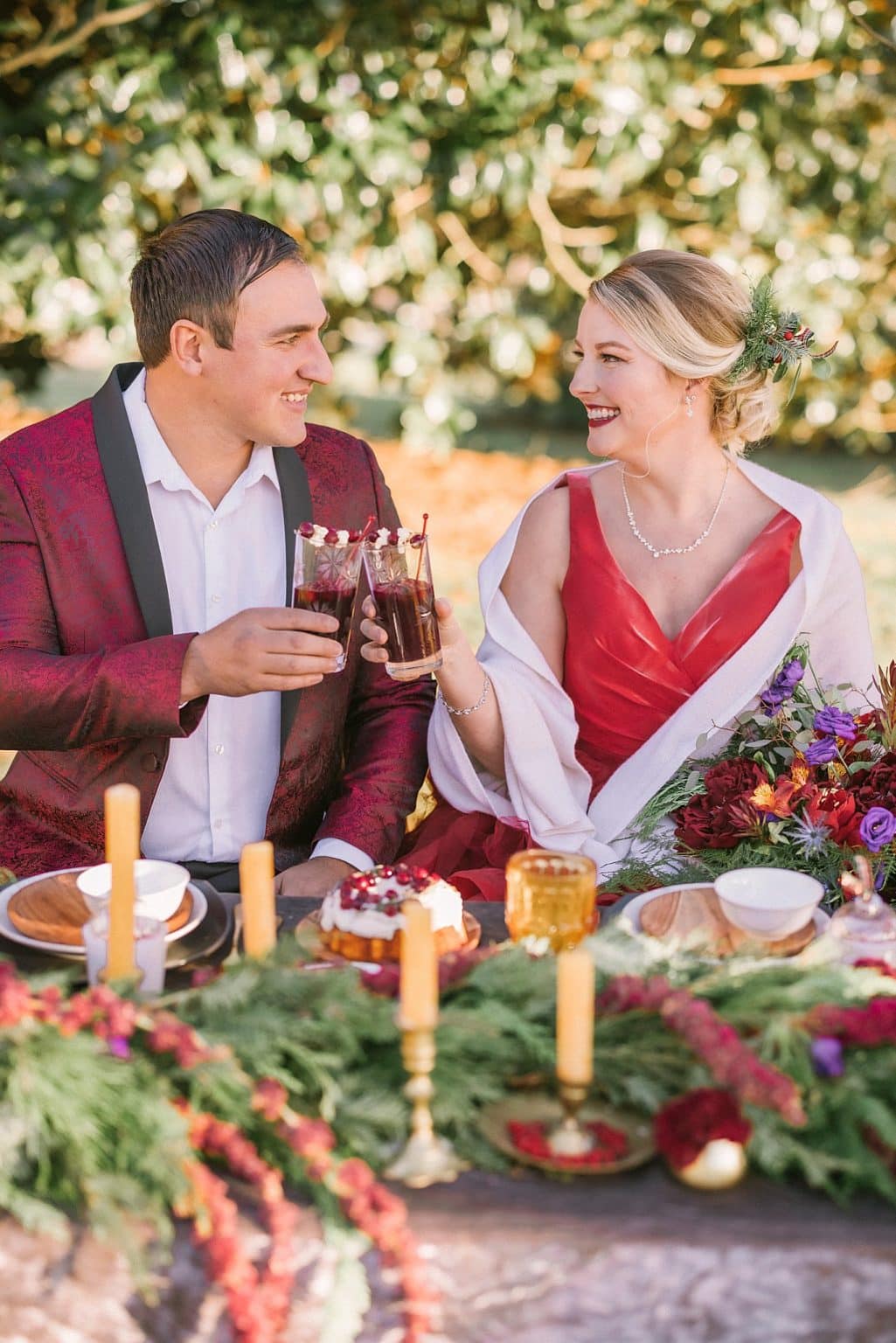 Santa Makes a Surprise Visit in This Christmas Wedding Inspiration