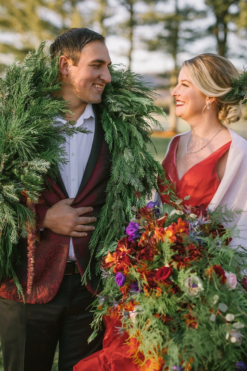 Santa Makes a Surprise Visit in This Christmas Wedding Inspiration